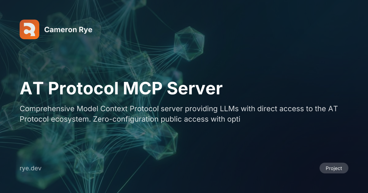 AT Protocol MCP Server | Cameron Rye