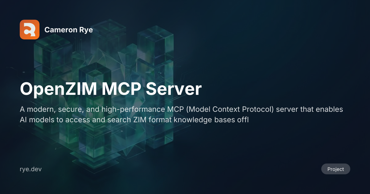 OpenZIM MCP Server | Cameron Rye